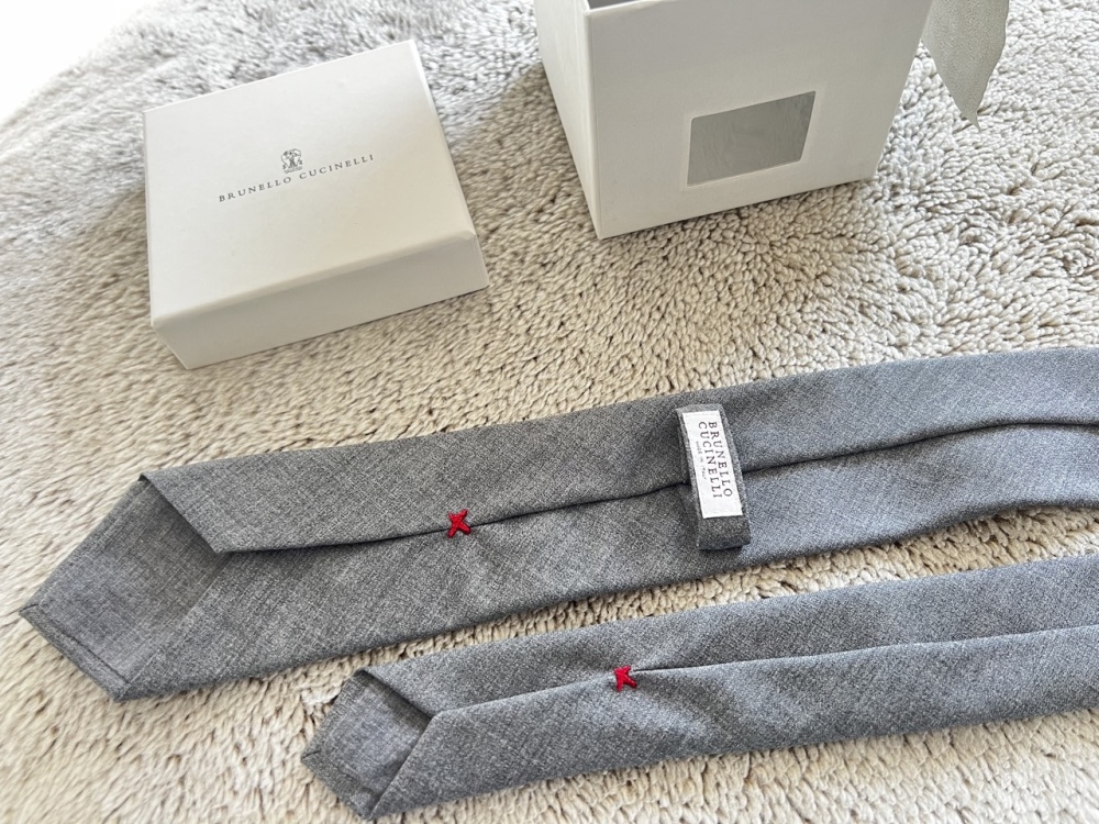 SOLD: Brunello Cucinelli 'Lead' (C079) Wool Tie as worn by Daniel Craig ...